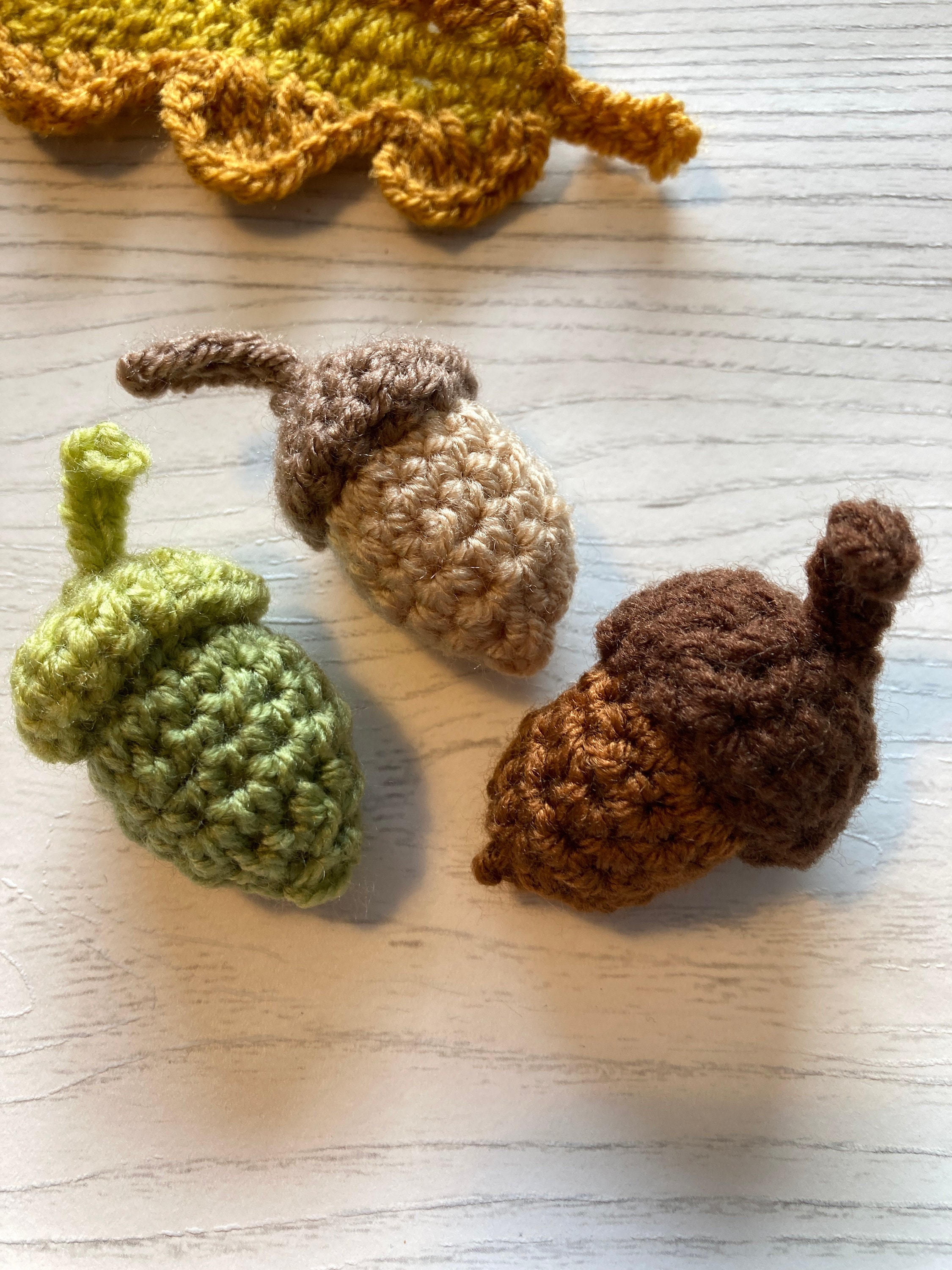 Oak Leaves and Acorns | Crochet PDF Pattern | Autumn Decorations | Oak ...