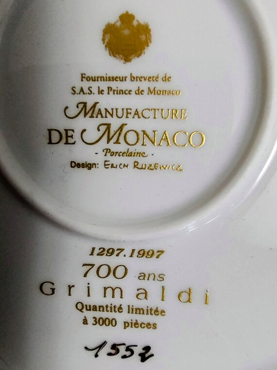 Vintage Le Prince de Monaco Porcelain Trinket Box - Gem