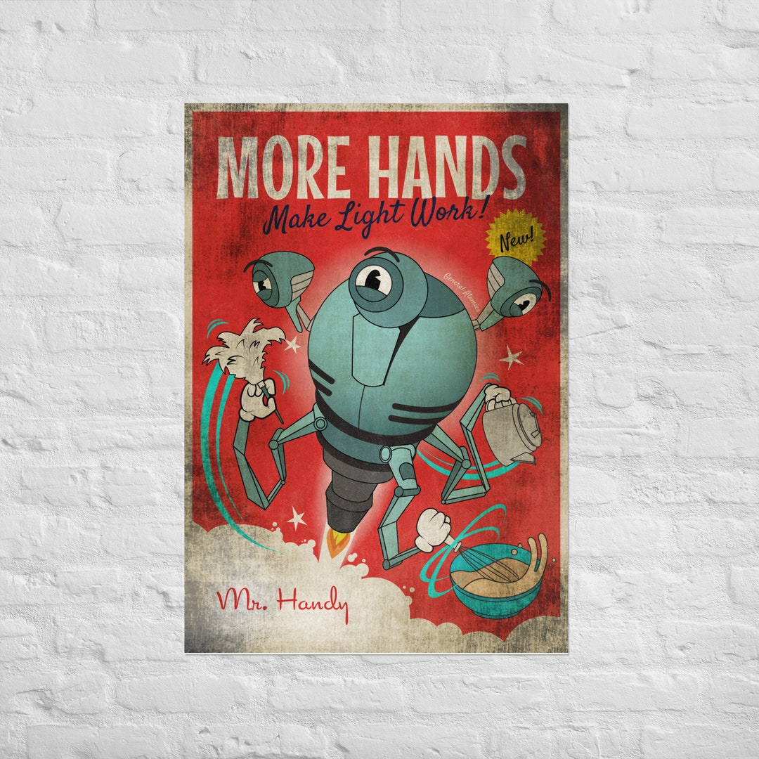Fallout: Mr.handy Printed Poster - Post Apocalyptic Poster Design - Etsy