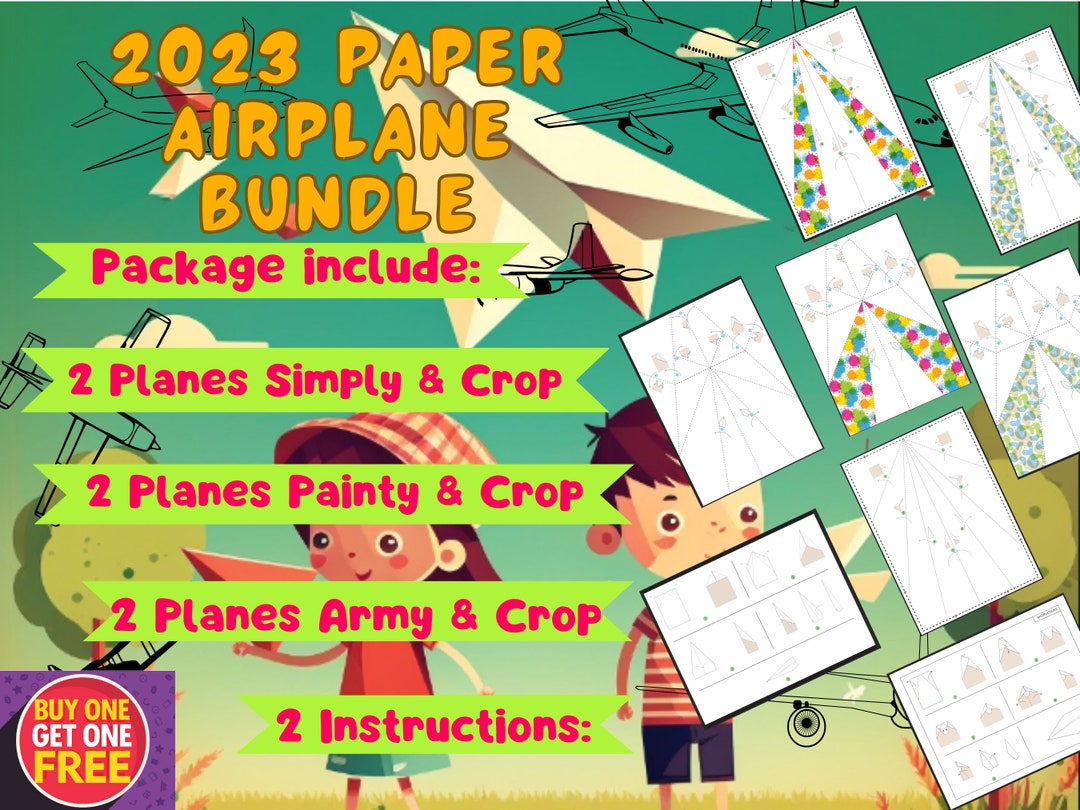Airplane Paper Plane Fun Card Idea Digital Download DIY - Etsy