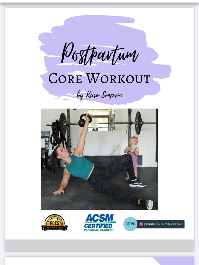 Postpartum Core Workouts - Etsy