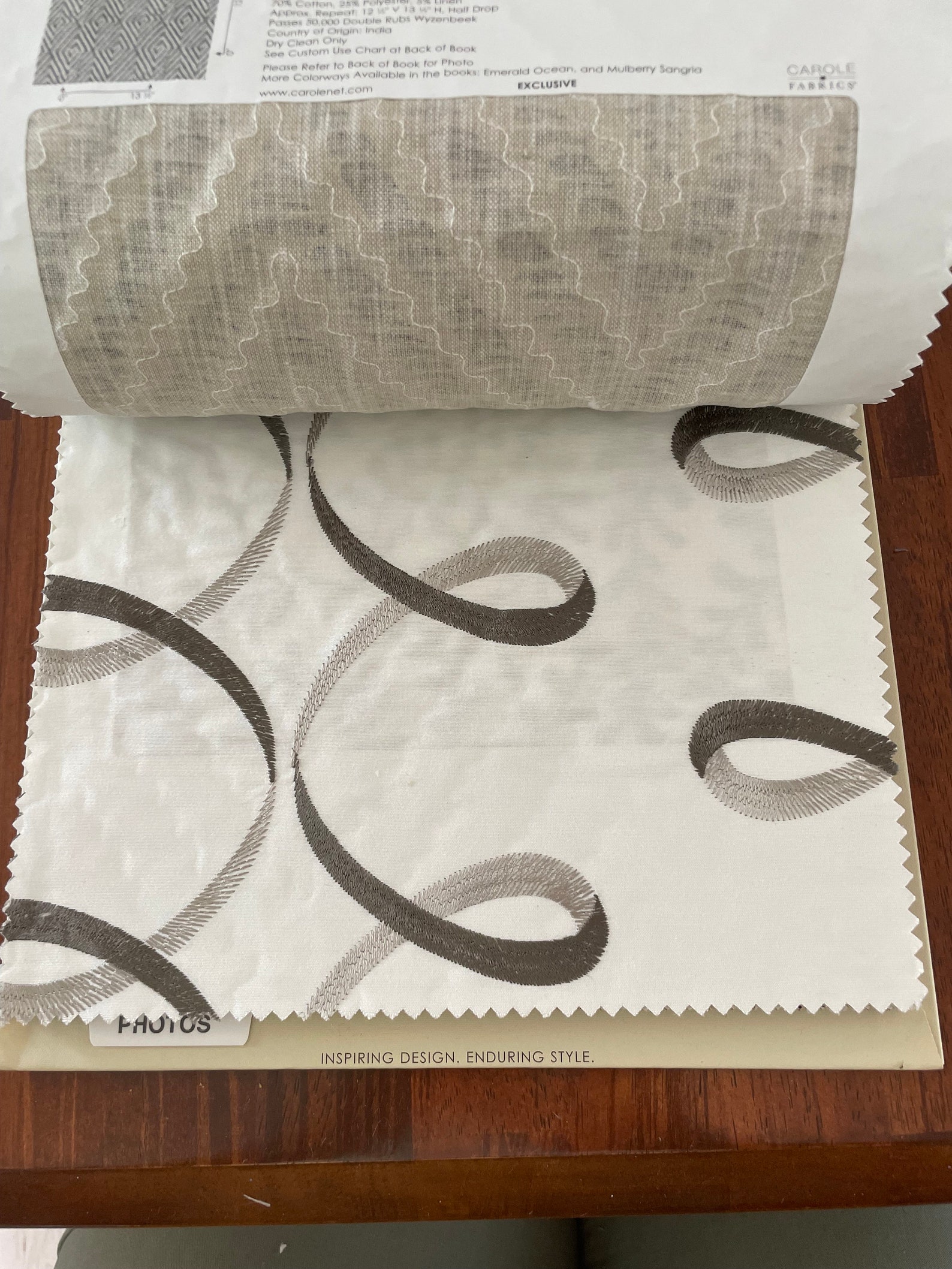 Carole Fabrics Reserve “sandalwood” Fabric Sample Book - Etsy
