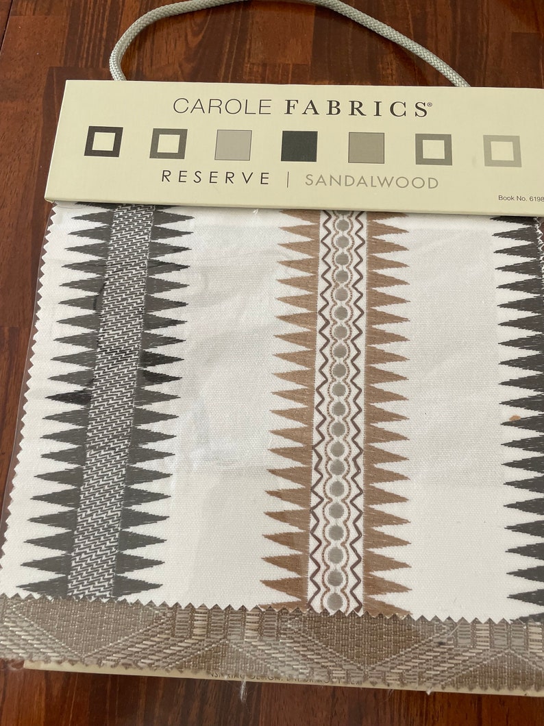 Carole Fabrics Reserve “sandalwood” Fabric Sample Book - Etsy