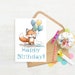 Red Fox Birthday Card | Instant Download, Kids Birthday Card, Printable ...