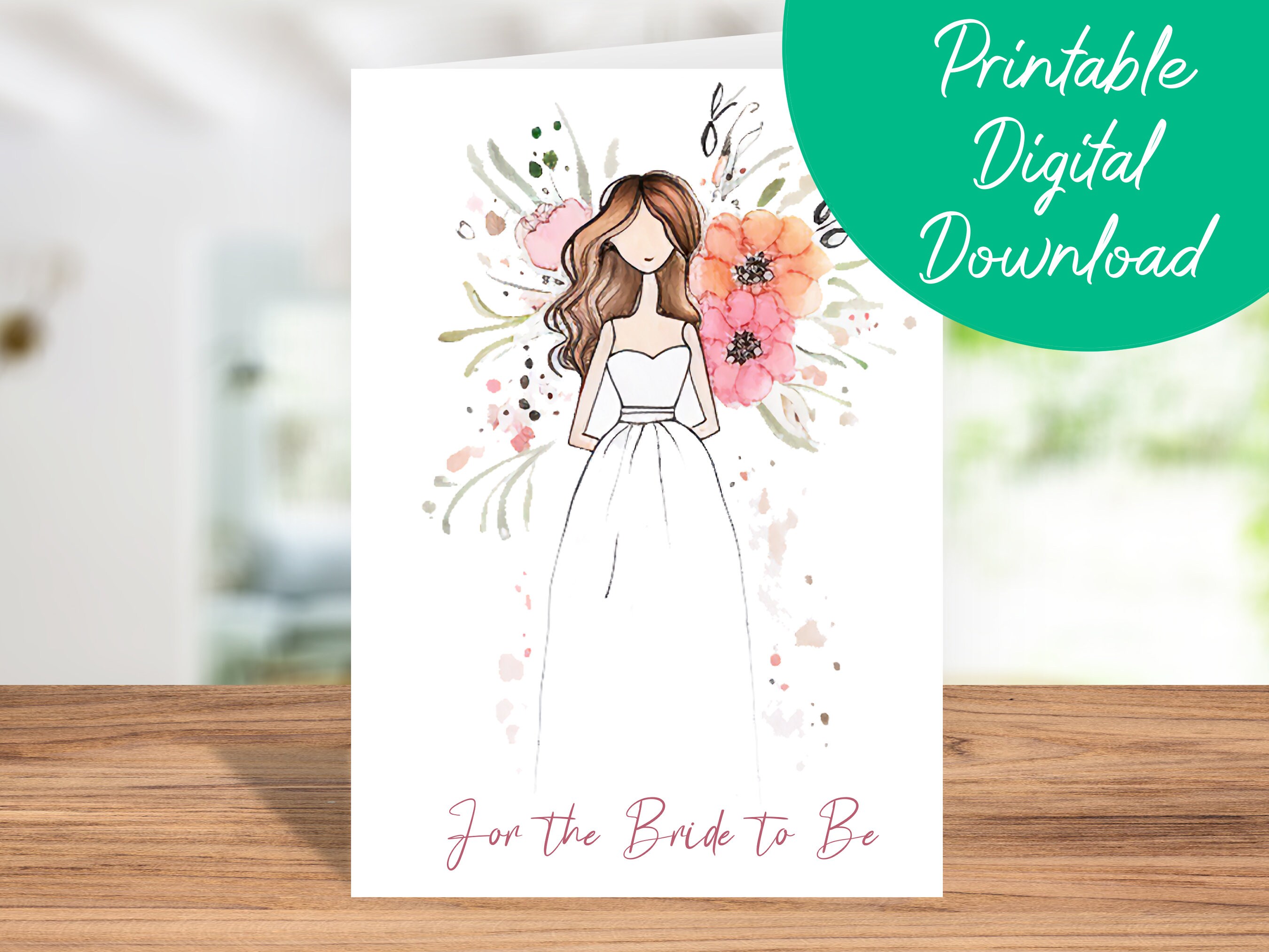 Bridal Shower Card - Printable Instant Download | Bride to Be ...