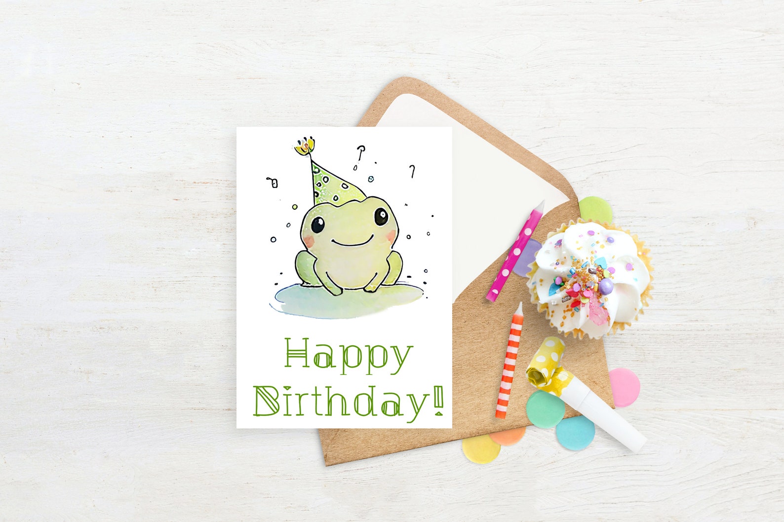 Frog Birthday Card | Instant Download, Kids Birthday Card, Frog ...