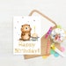 Beaver Birthday Card Instant Download, Kids Birthday Card, Printable ...