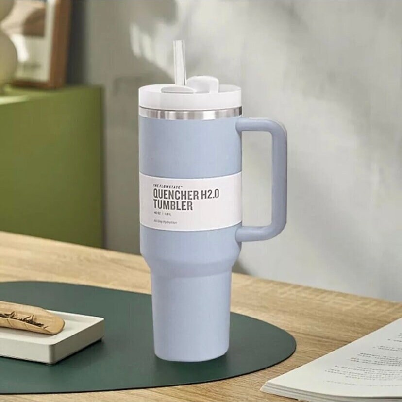 BABY BLUE Stanley Quencher H2.0 Flowstate Quencher Tumbler 40oz Cup 1 ...