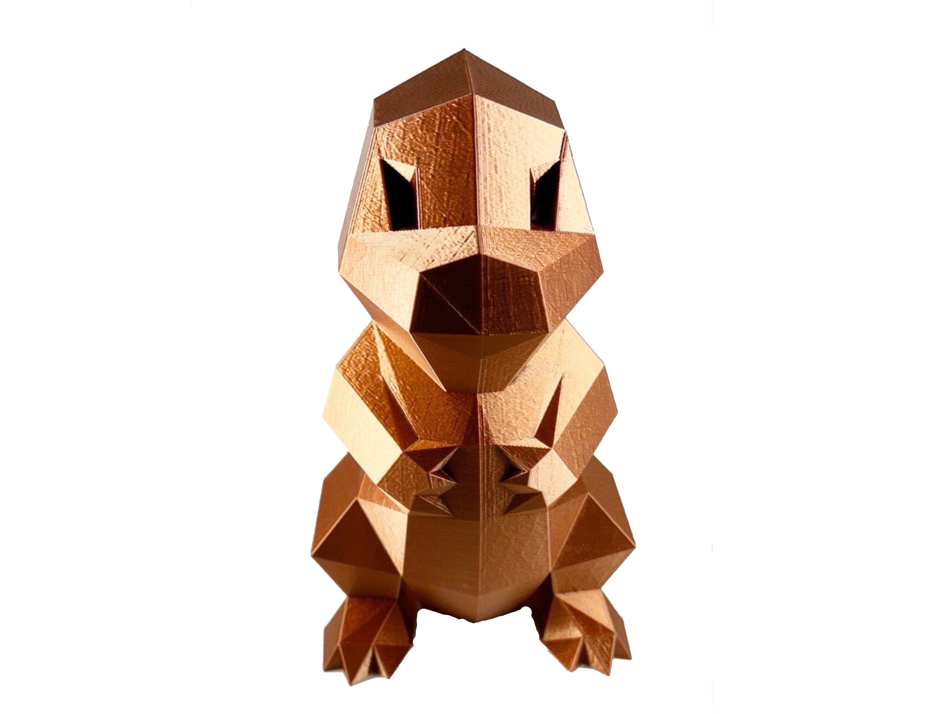 Low Poly Charmander 3d Printed for Decor, Low Poly Pokémon, Pokémon ...