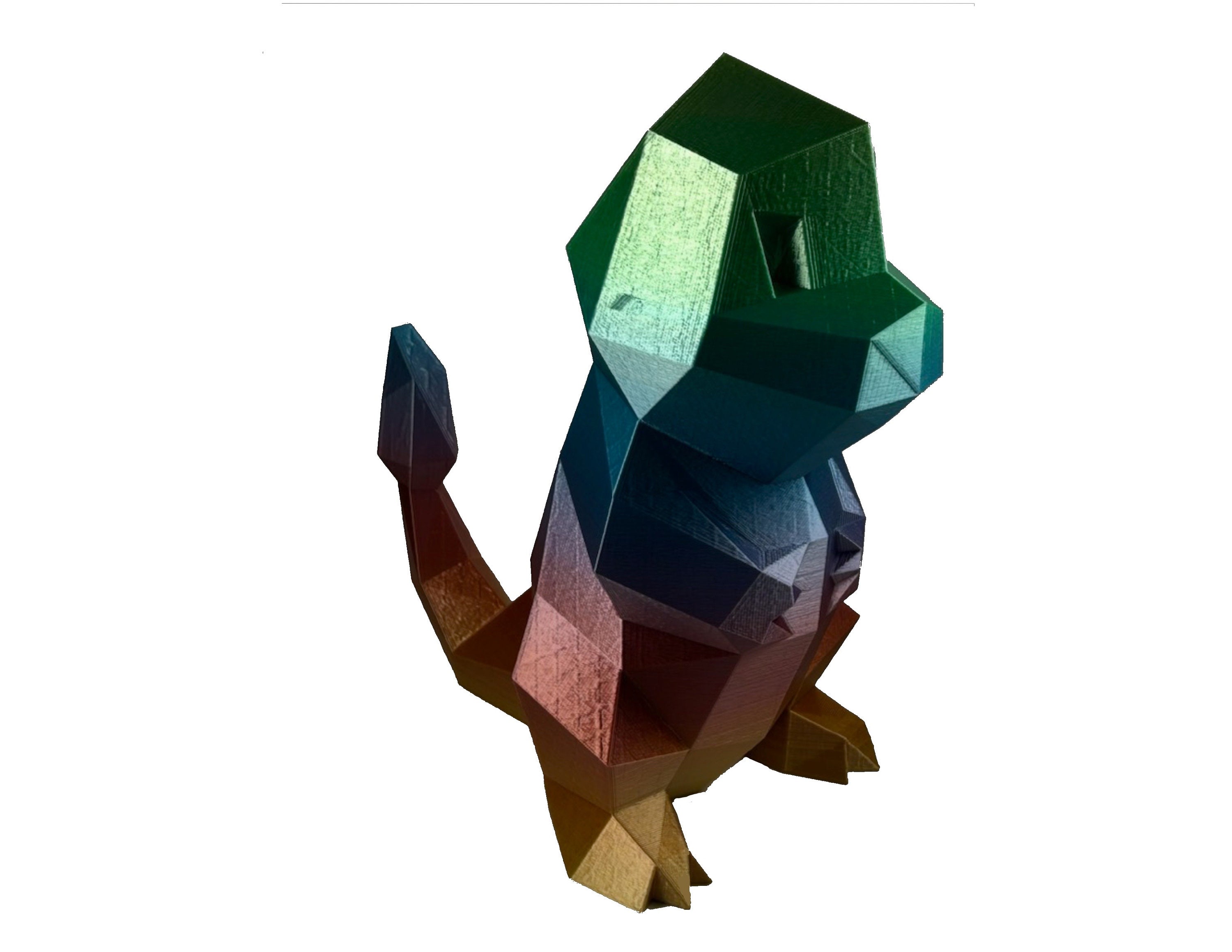 Low Poly Charmander 3d Printed for Decor, Low Poly Pokémon, Pokémon ...