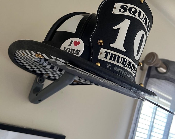 Fireman Fire Fighter Helmet Wall Mount Display Rack Holder - Etsy