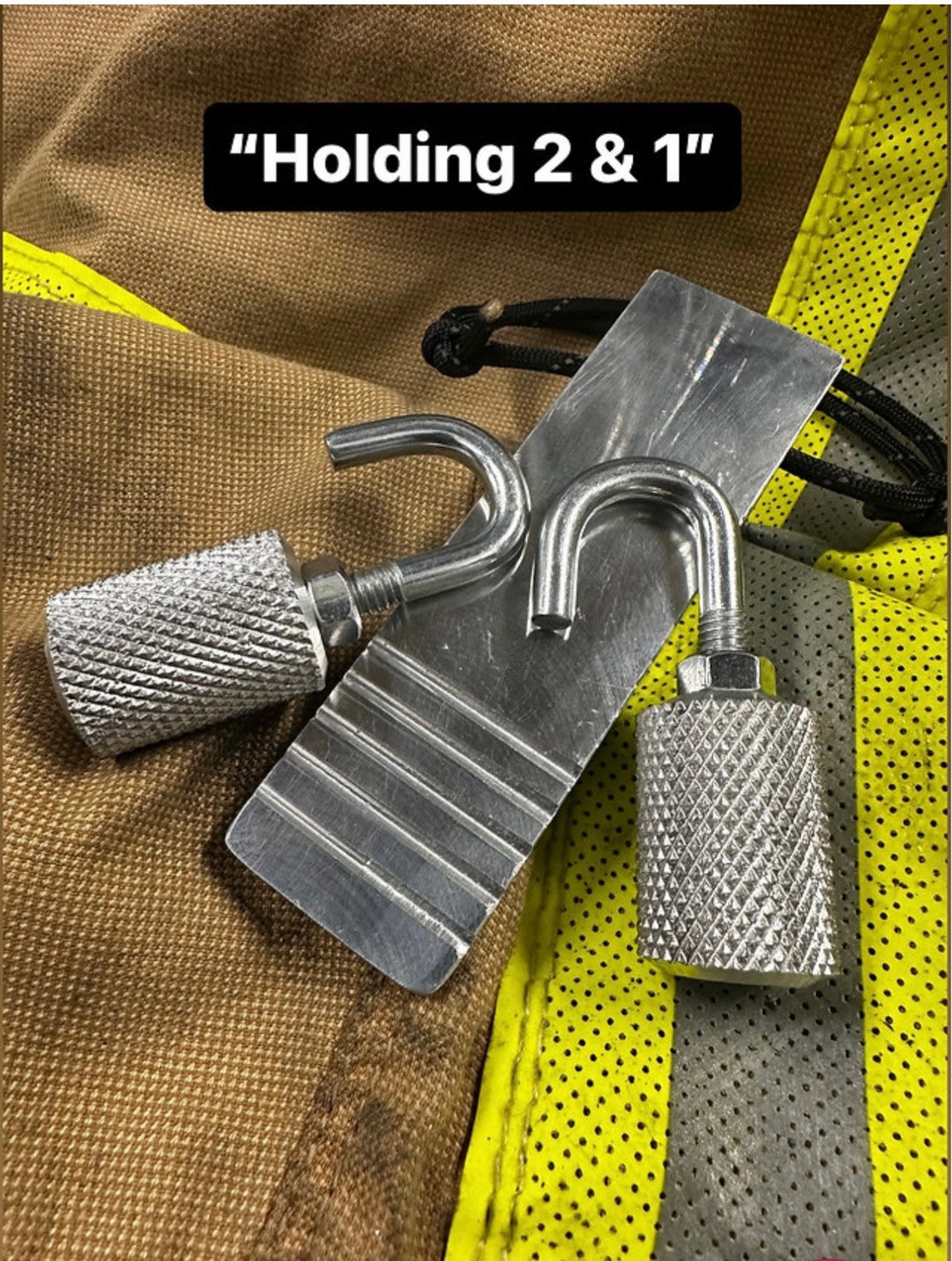 Holding 2 and 1 Set - 1 Grooved Lieu Aluminum Door Chock & a Pair of Da ...