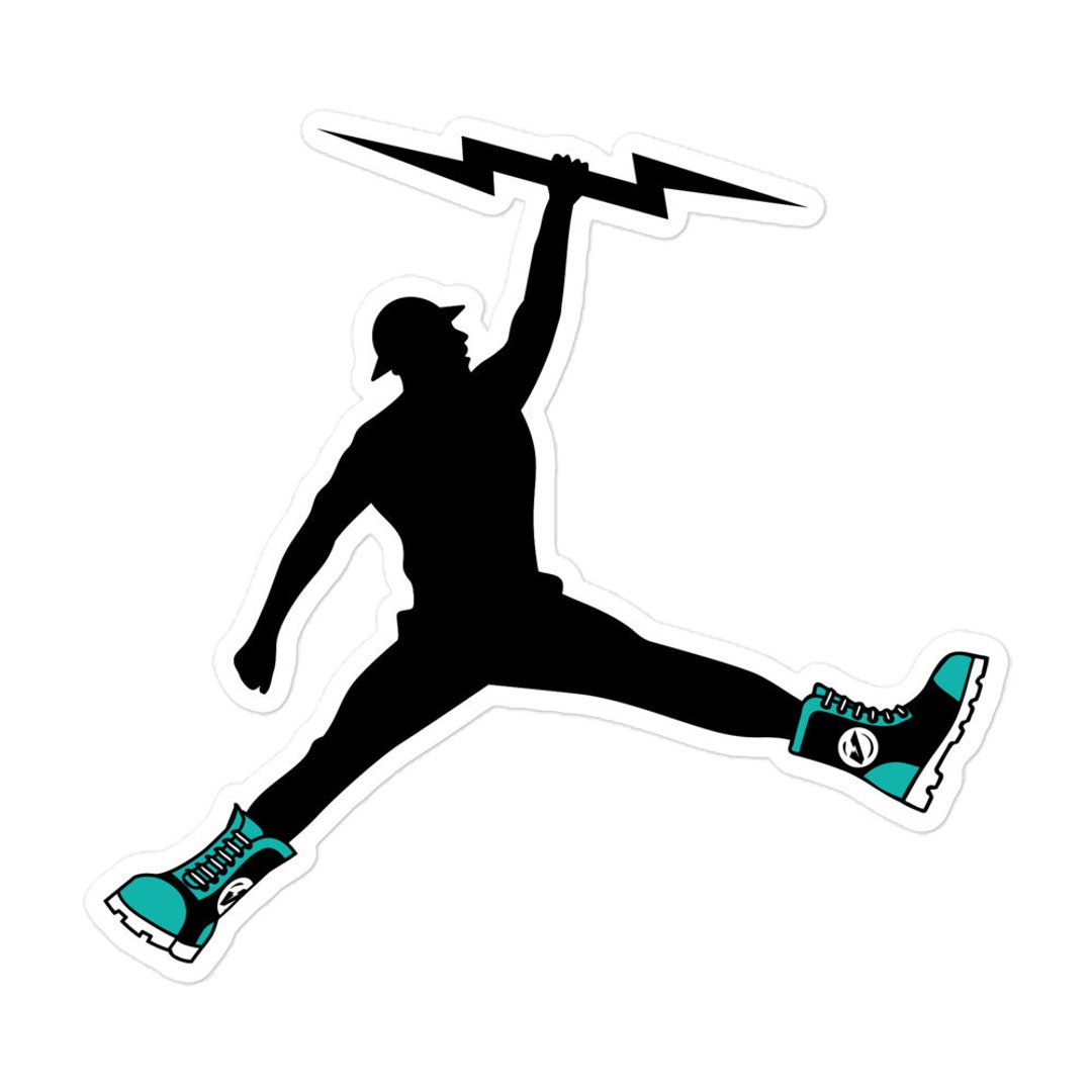 480 Electrician Jumpman Sticker, Hard Hats Sticker, Tool Box & Water ...