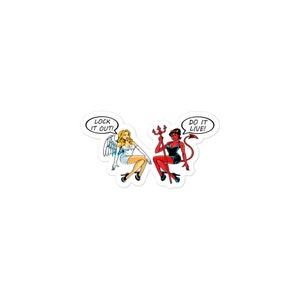 The Good Angel and the Bad Angel - Lock It or Do It Live Stickers, Hard ...