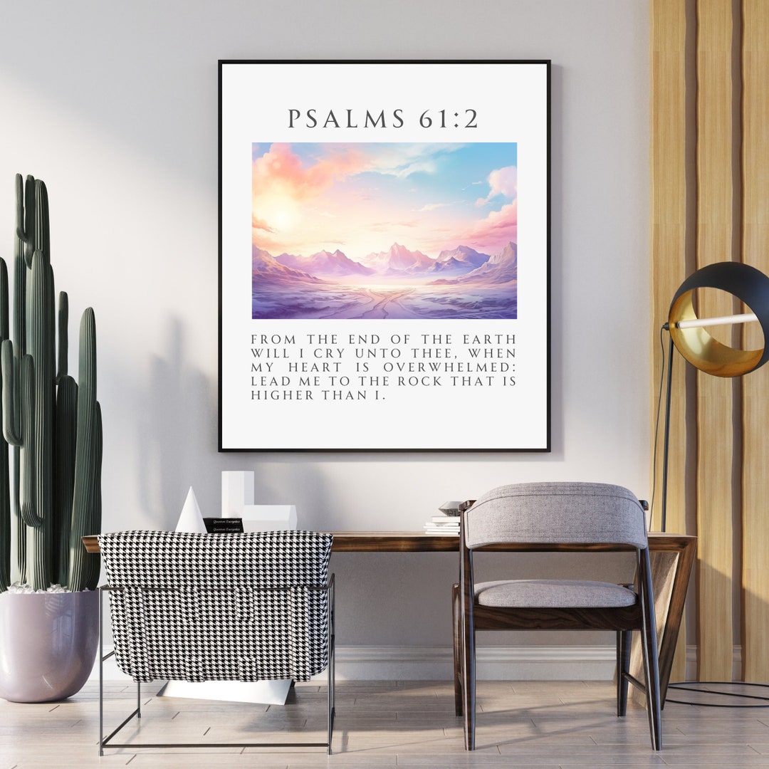 Psalm 61:2 Printable Digital Art | Mountain Sunrise Path ...