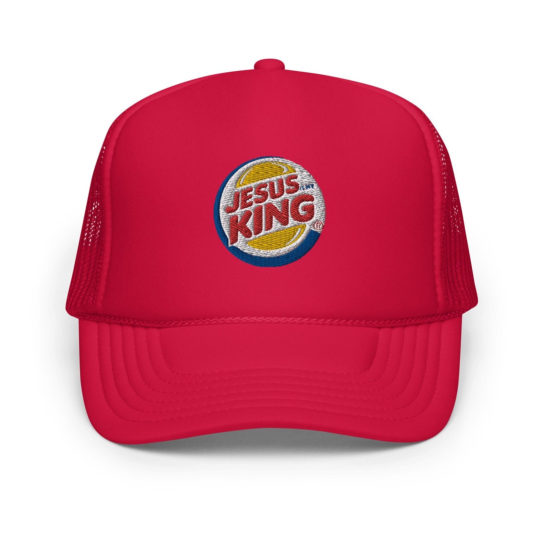 Divine Comfort Foam Trucker Cap Spoof 'jesus is My King' Design ...
