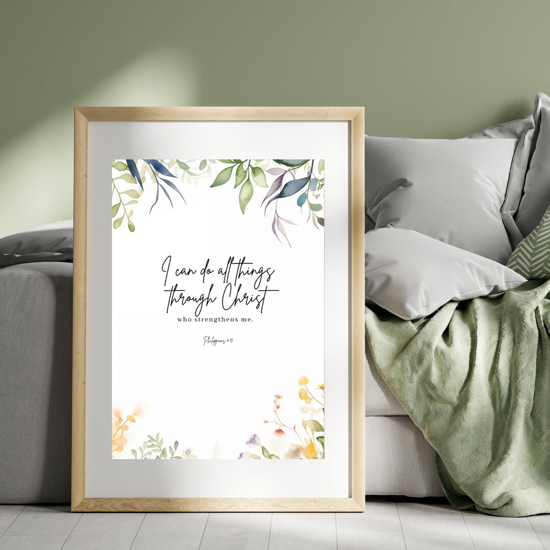 Philippians 4:13 Minimalist Stationery|classic Writing Paper With ...