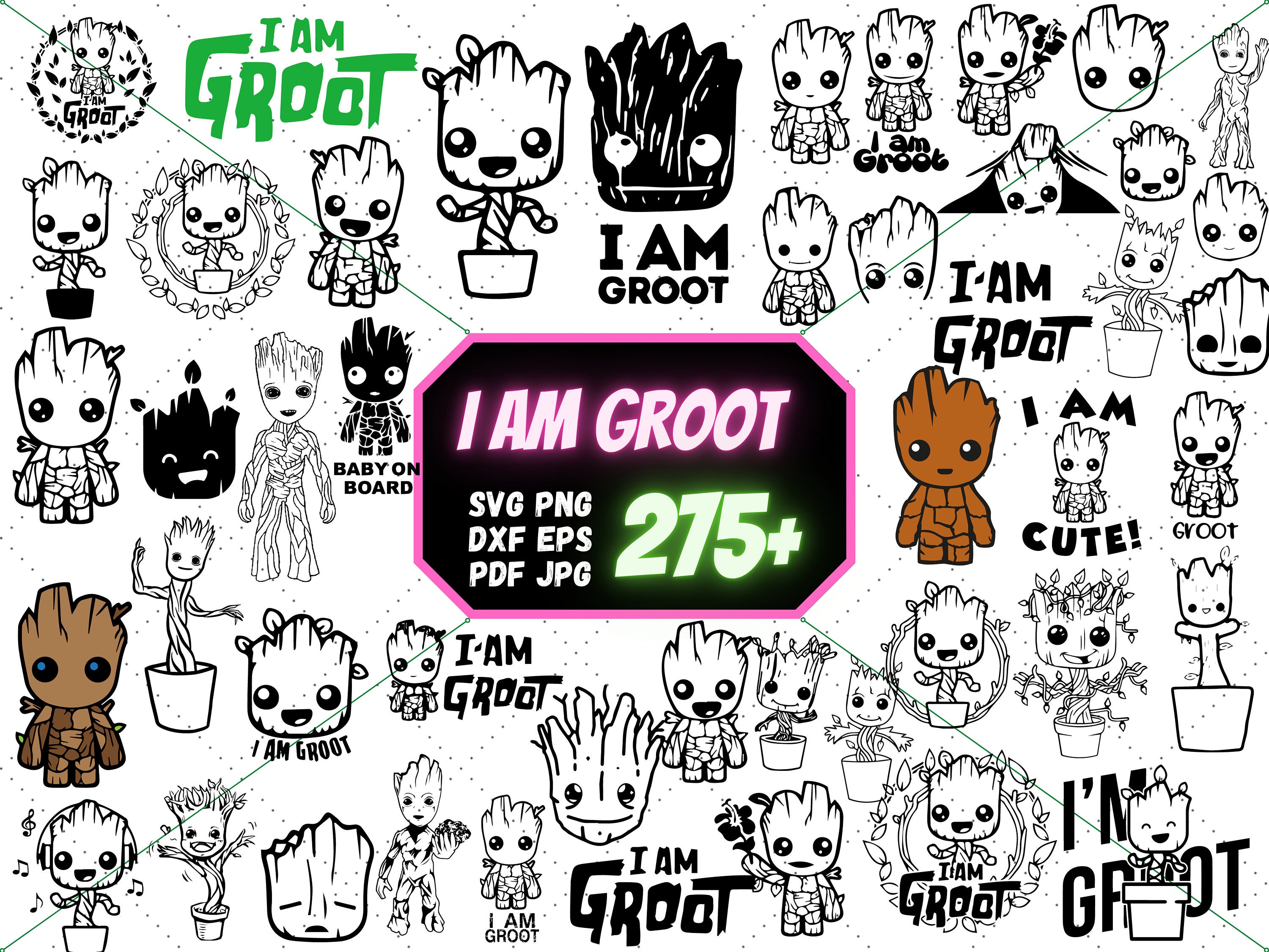 MEGA Groot svg bundle baby groot svg pour cricut groot png - Etsy France