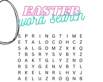 Easter Word Search Instant Printable Digital Download - Etsy
