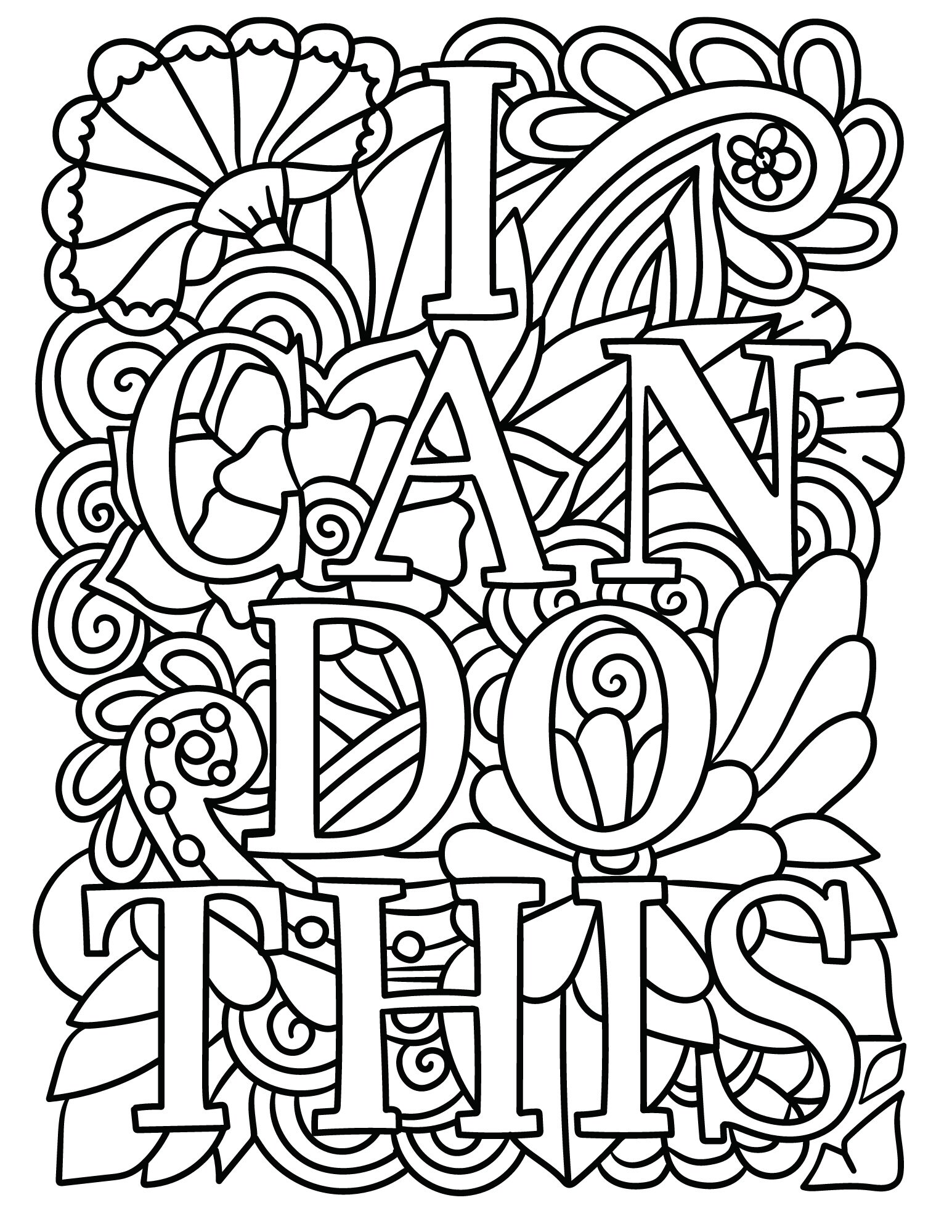 Inspirational Coloring Pages - Instant Download - Etsy