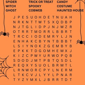 Halloween Word Search - Instant Download - Etsy