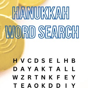 Hanukkah Word Search - Instant Download - Etsy
