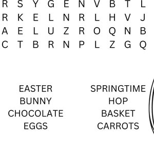 Easter Word Search - Instant Download - Etsy