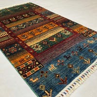 6X8 FT Tree Gabbeh Rug - Tree of Life Persion Style Hand Knotted Gabbeh ...