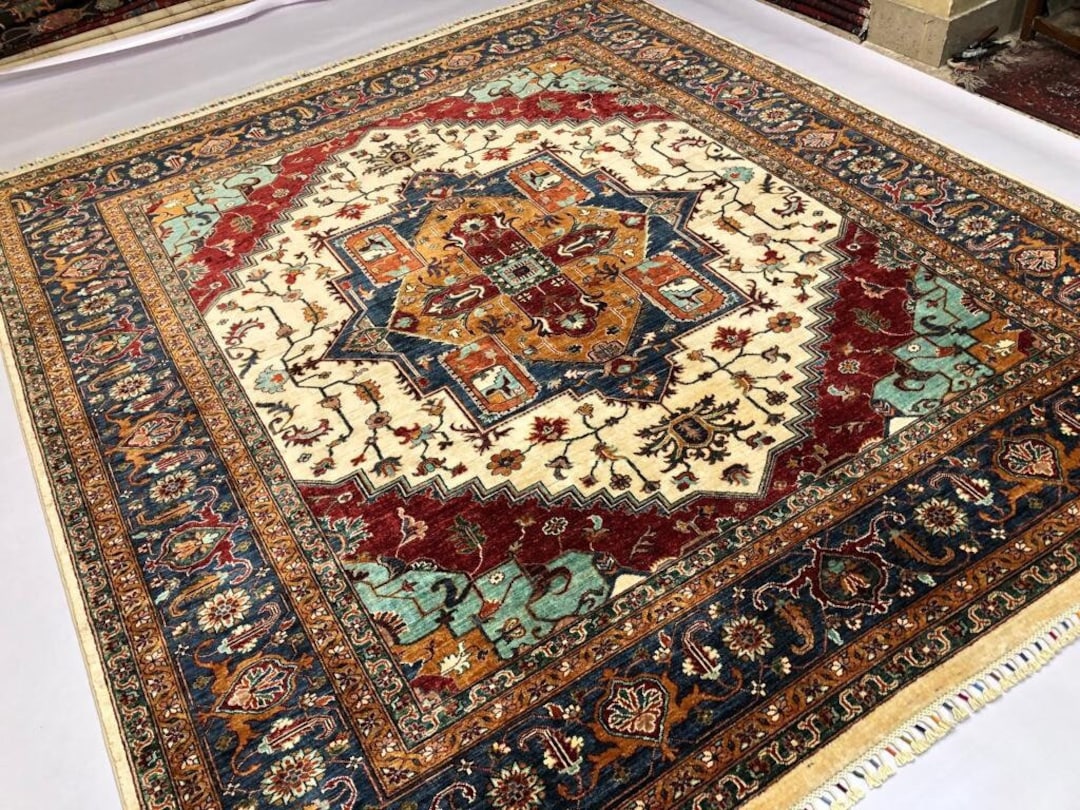 8x10 Rug Wool-unique Home Furnishings-floor Decor 8x10 Heriz Style ...