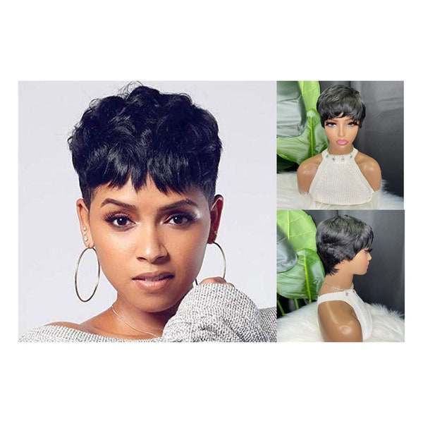 Pixie Wigs for Black Women - Etsy