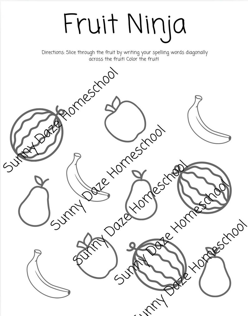 Spelling Practice Activity Sheets - Etsy
