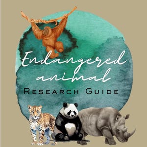 Endangered Animals Research Guide - Etsy