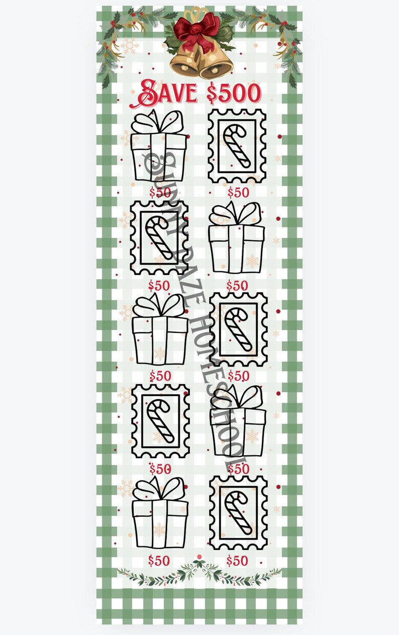 500 Dollar Christmas Savings Challenge - Etsy