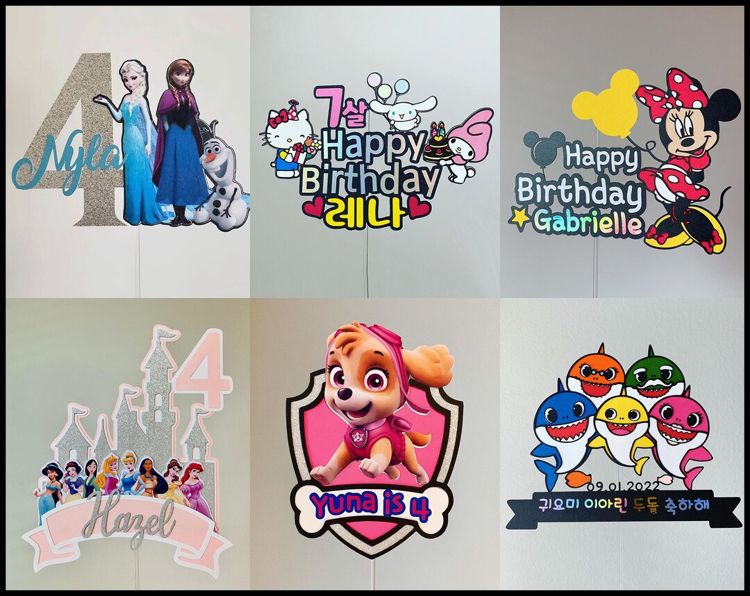 Custom Personalized Cake Toppers With Characters - Etsy