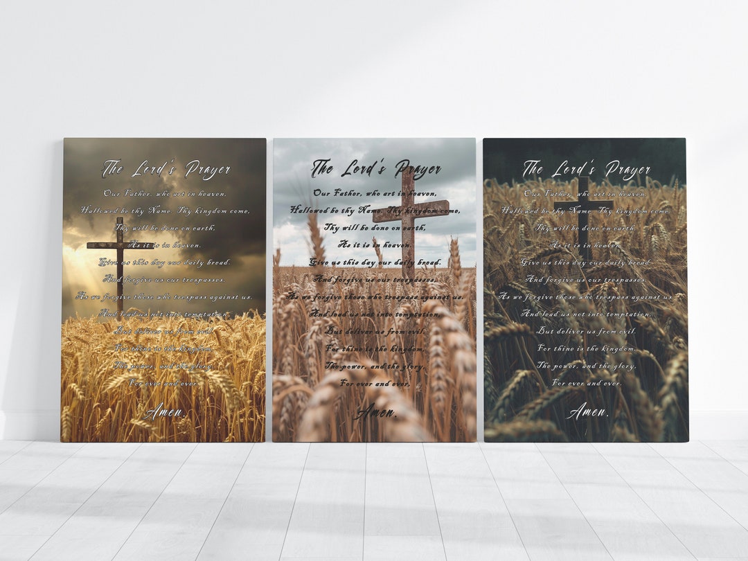 Lord's Prayer Canvas Print, Christian Wheat Field Art - Etsy