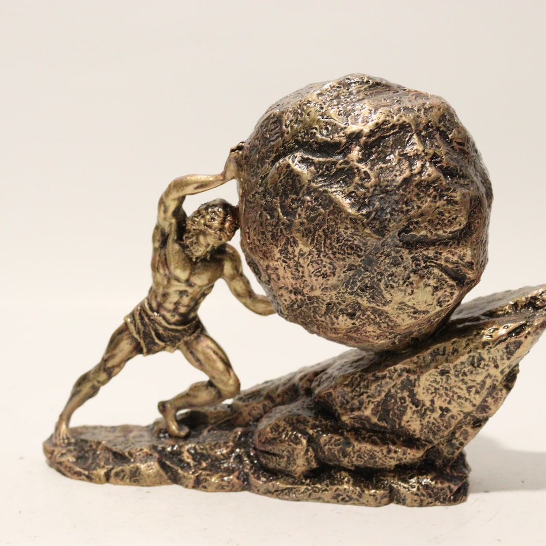 Sisyphus Statue Greek Mythology Sisyphus Pushing the Eternal - Etsy UK