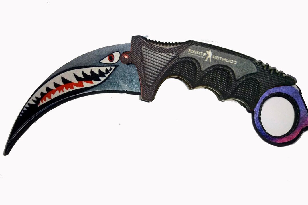 CS GO Skinned Wooden Karambit Toy: Gamer Decor (20cm) - Etsy