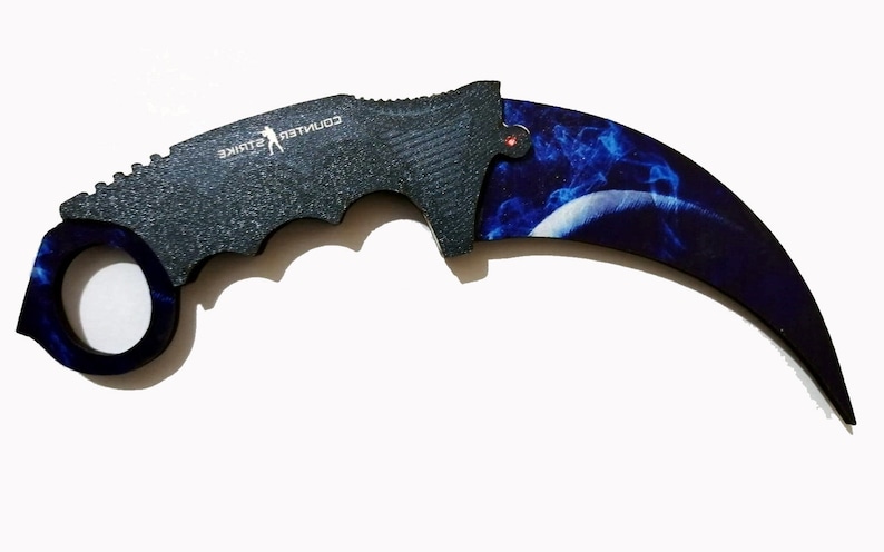 CS GO Skinned Karambit Woodden Toy Gamer Decor Gift for Him - Etsy