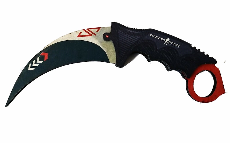 CS GO Skinned Karambit Woodden Toy, Gamer Decor, Gift for Him, 20cm - Etsy