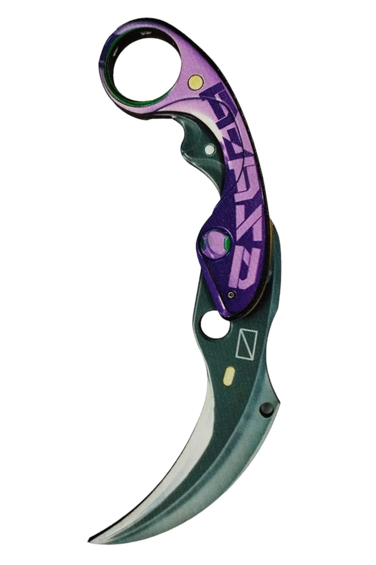 Wooden Valorant Velocity Karambit Velocity01 With Purple Skin - Etsy