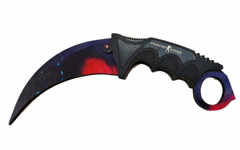 CS GO Skinned Karambit Woodden Toy Gamer Decor Gift for Him - Etsy