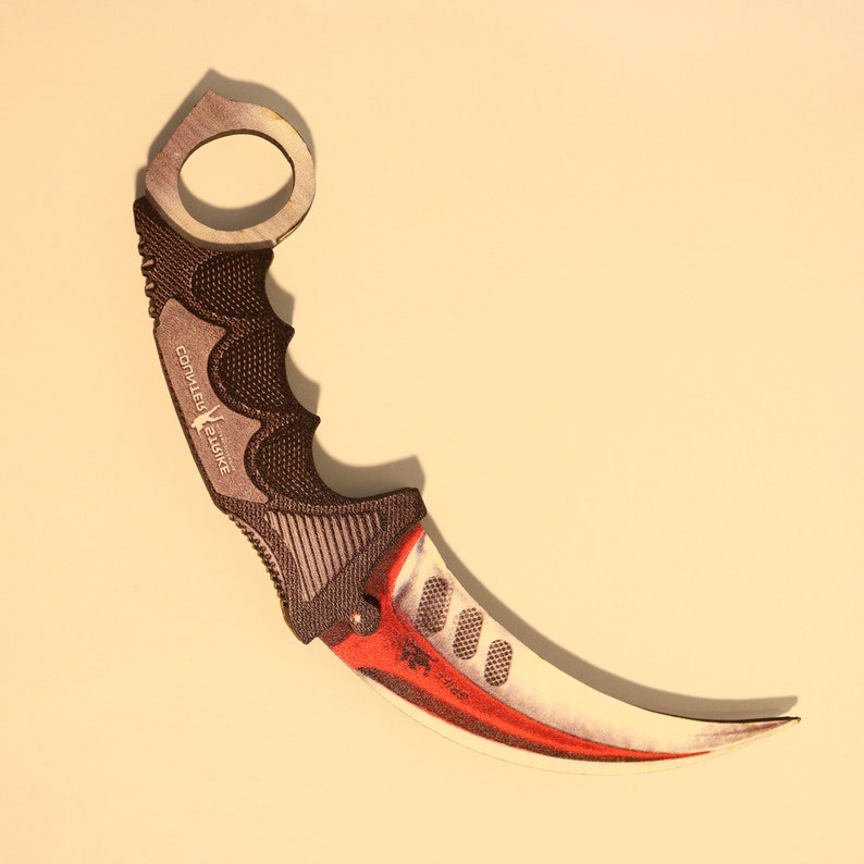 CS GO Skinned Karambit Woodden Toy, Gamer Decor, Gift for Gamer, 20cm ...