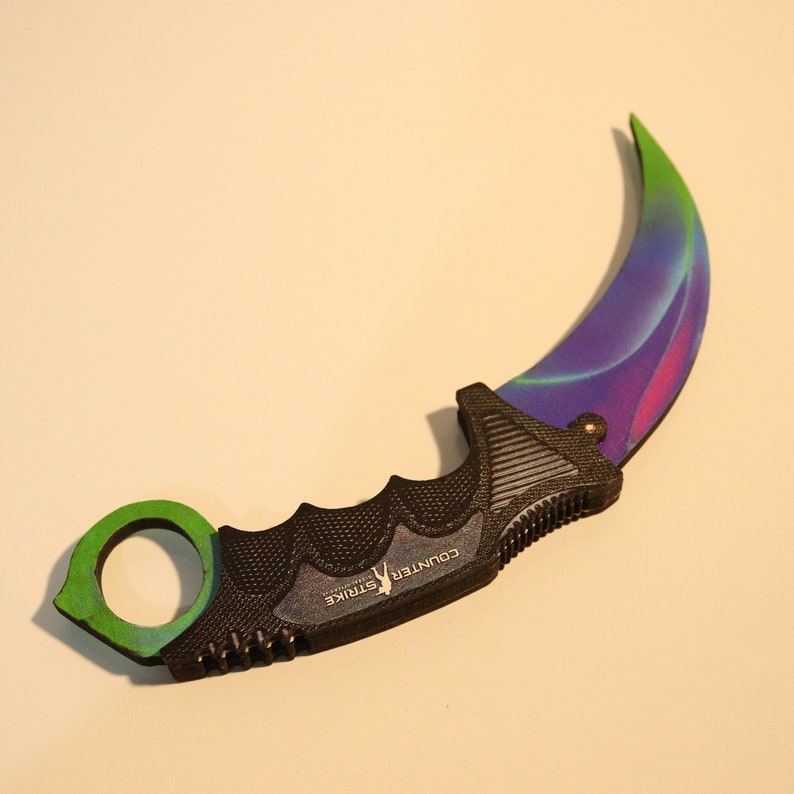 CS GO Skinned Karambit Woodden Toy, Gamer Decor, Gift for Gamer, 20cm ...