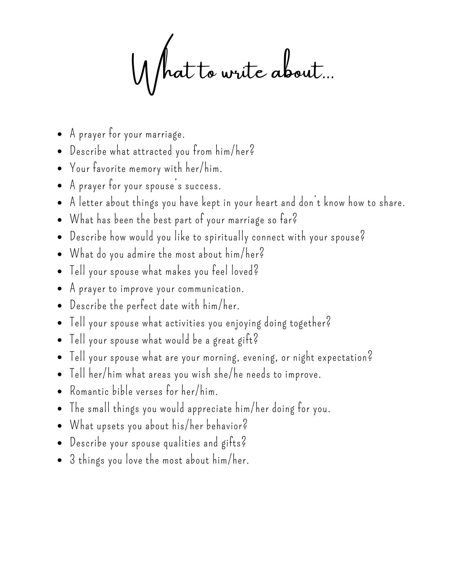 Printable Prompts for Couples, Marriage Counseling Notebook, Love ...