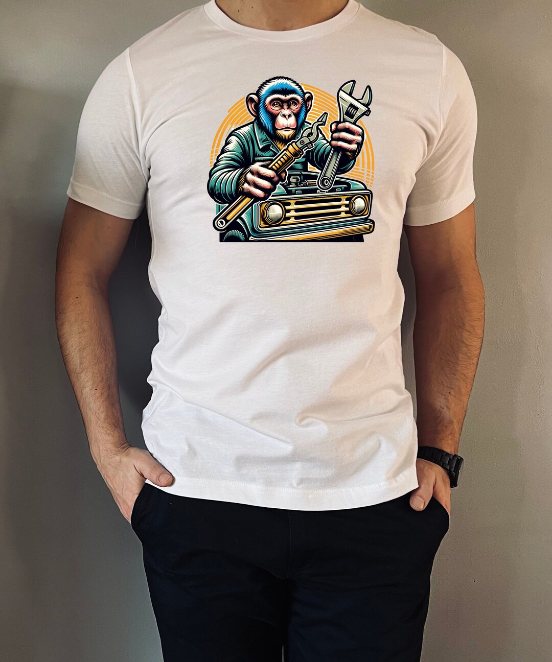 Grease Monkey Mechanic Graphic Tee - Shadetree Mechanic - Mechanic ...