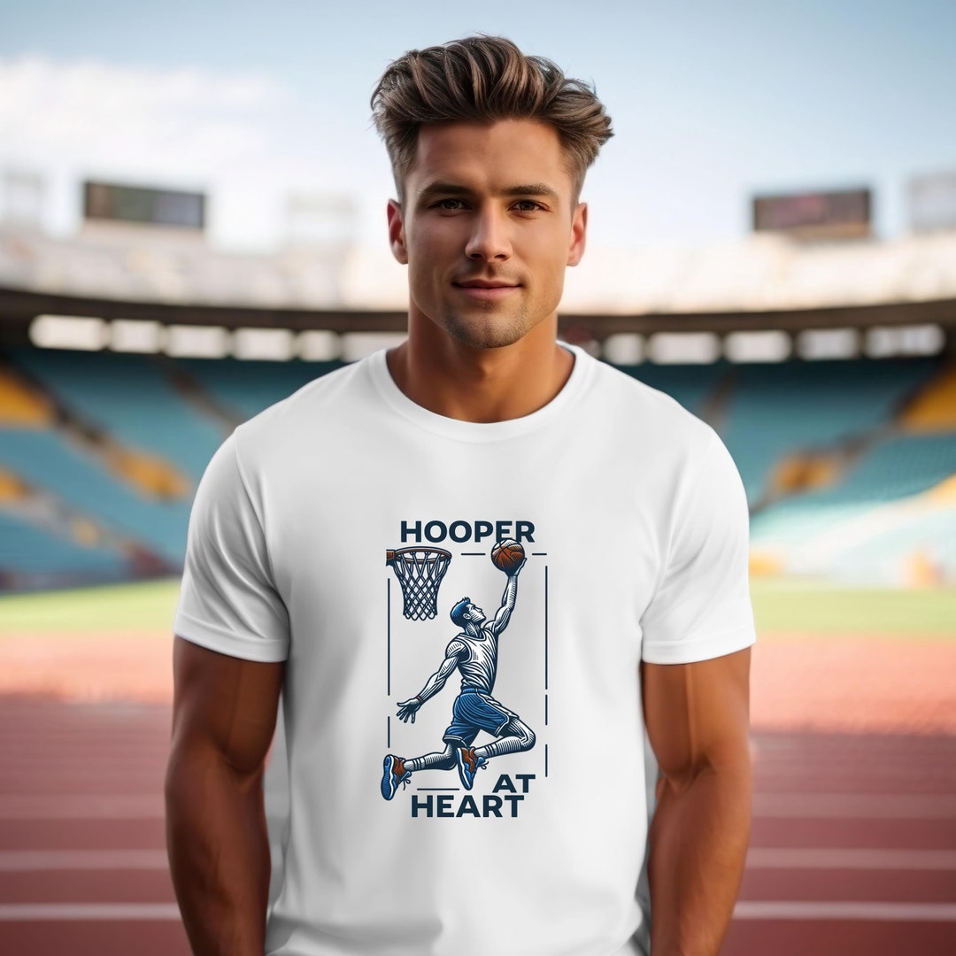 Basketball Enthusiast Tee, Hooper at Heart Shirt, Vintage Basketball ...