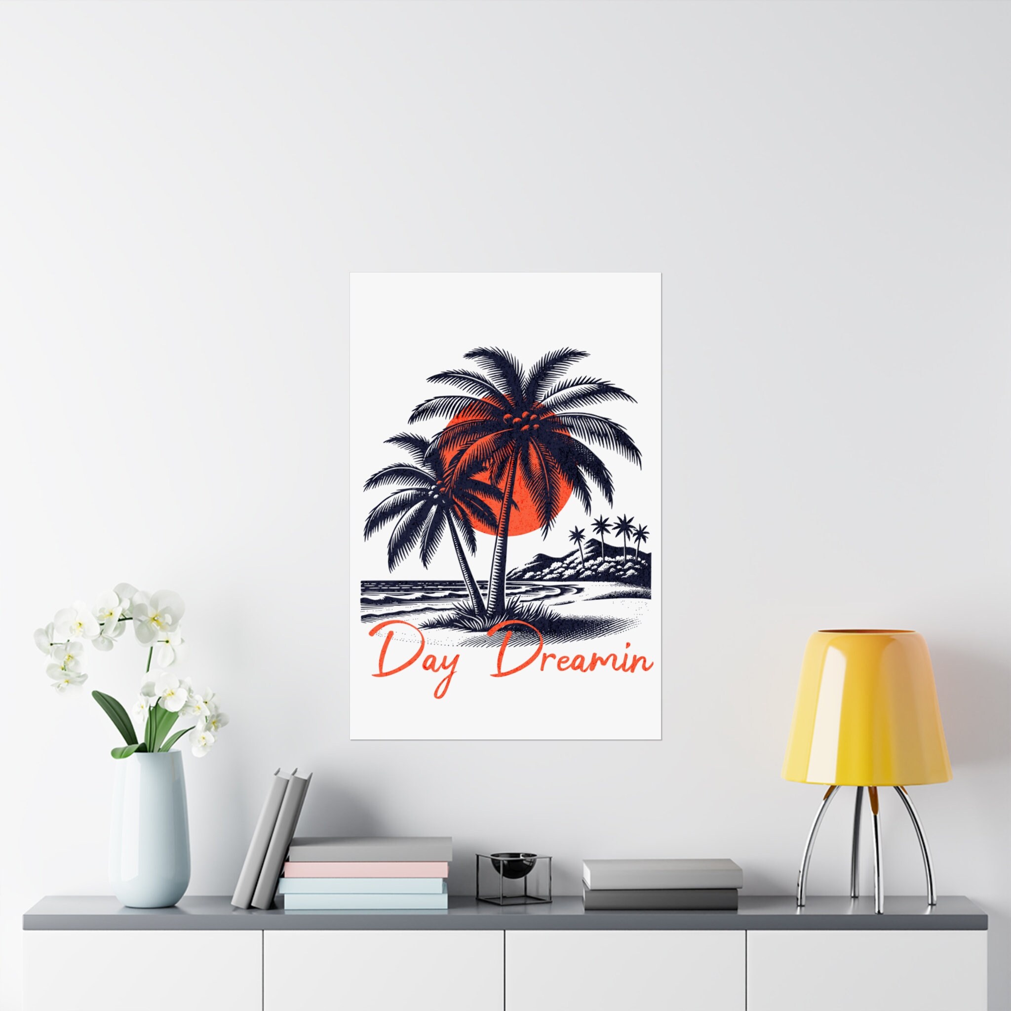 Day Dreamin Tropcal Themed Poster Beach Scenes and Summer Vibes - Etsy