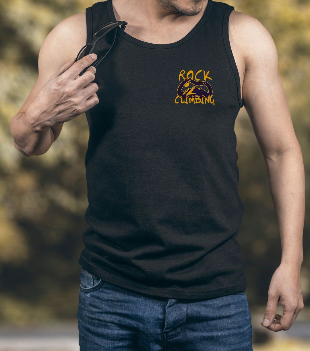 Rock Climbing Carabiner Mountain Logo- Tank Top for Climbers - Etsy