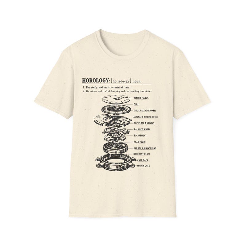 Exploded Watch Parts Diagram T-shirt | Horology Blueprint, Timepiece ...