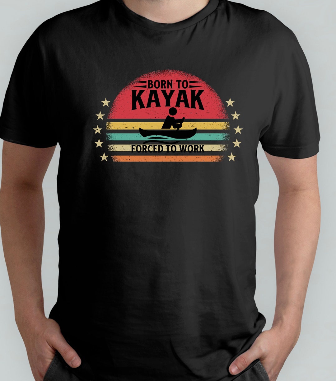 Kayak Vintage Sunset Design- Kayak Lovers Apparel - Etsy